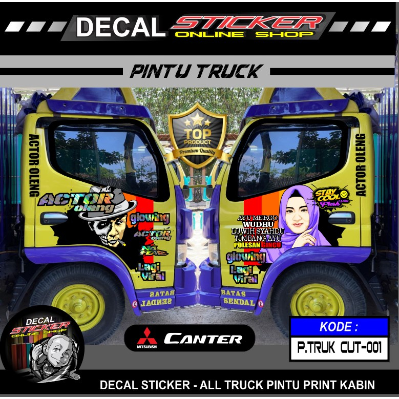 Jual STIKER MOBIL TRUK DECAL PRINT VARIASI PINTU KANAN KIRI TRUCK ...