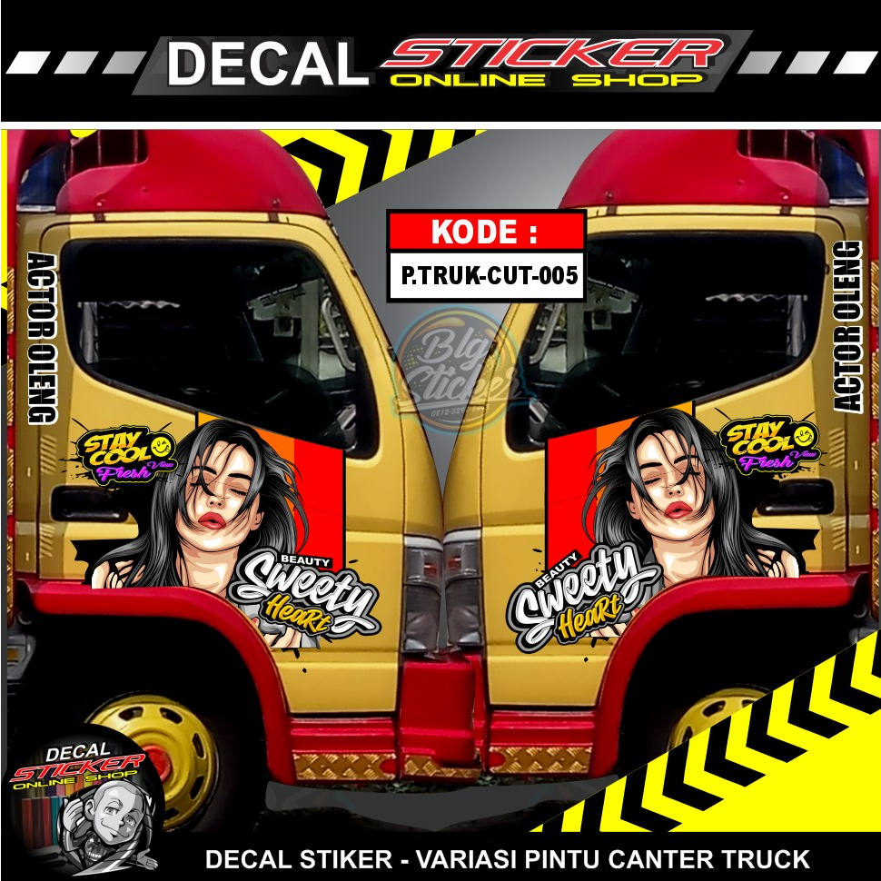 Jual STIKER MOBIL TRUK DECAL PRINT VARIASI PINTU KANAN KIRI TRUCK ...