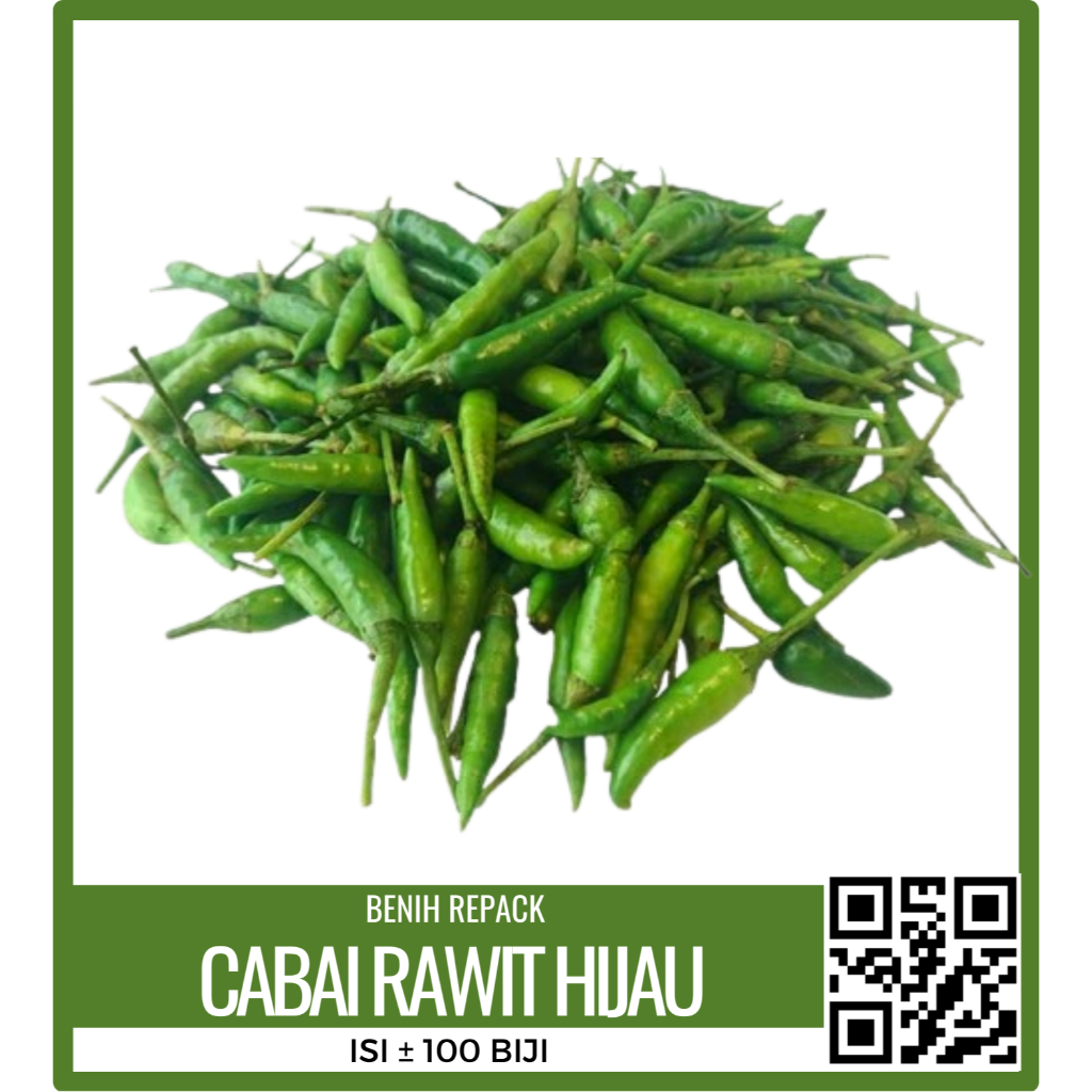 Jual BENIH BIBIT CABE CABAI RAWIT HIJAU ISI 100 AN KEMASAN REPACK ...