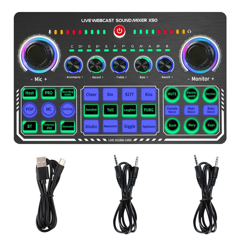 Jual Sound Card X50 Mixer Bluetooth Sound Card live for Streaming Media ...