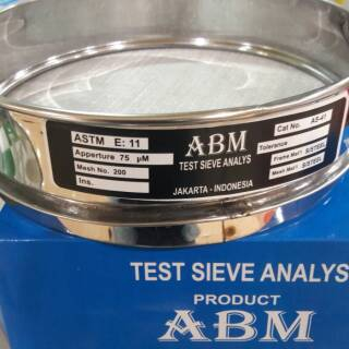 Jual Test Sieve Analys Ayakan Mesh 200 ABM 75 mikron | Shopee Indonesia
