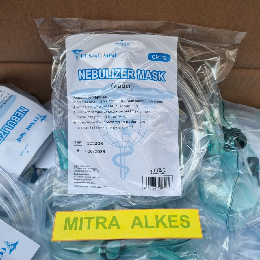 Jual Masker Nebulizer Dewasa Anak Cosmo. Adult Child Uap Inhaler Mask ...