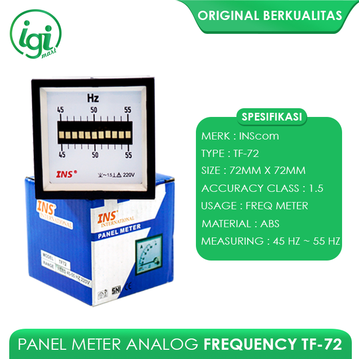 Jual PANEL METER FREKUENSI FREQUENCY HZ DIRECT 72X72 GETAR INSCOM ...