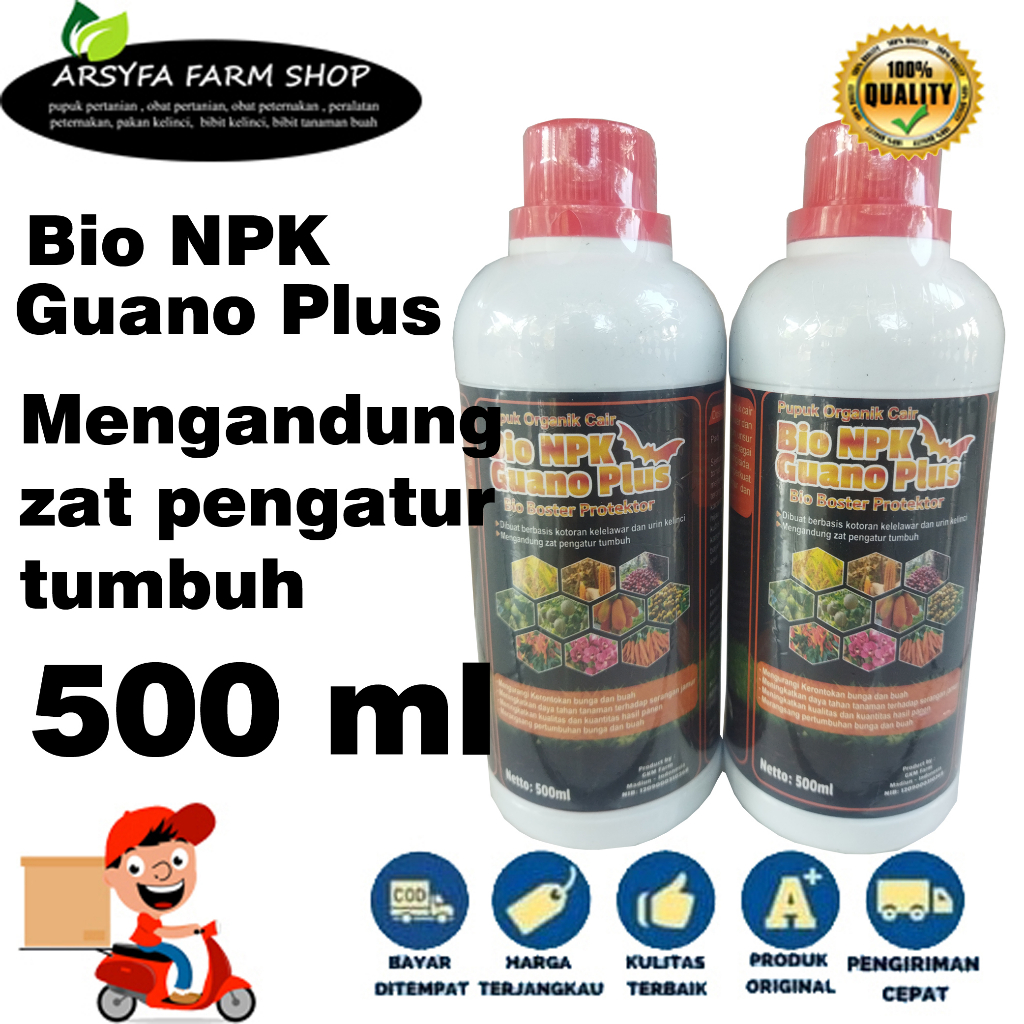 Jual Pupuk Organik Cair Bio NPK Guano Plus Bio Boster protektor 500 ml | Shopee Indonesia