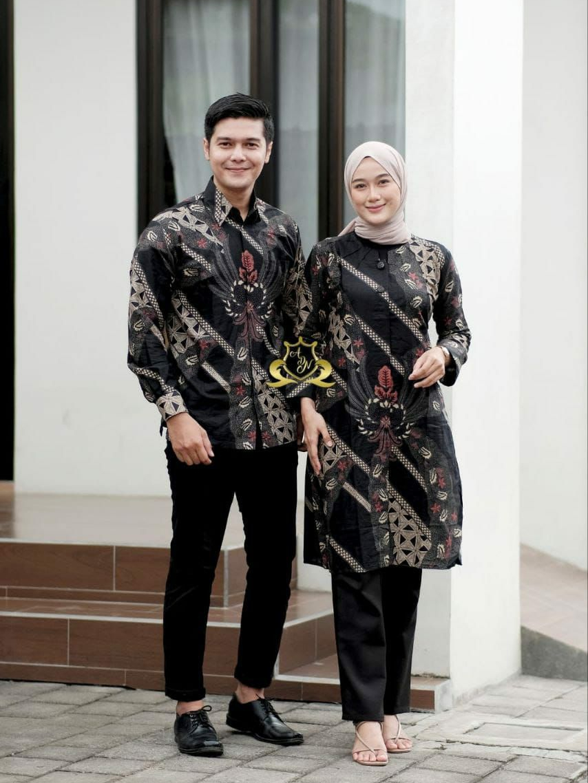 Jual New Motif Batik Couple pria wanita seragam kantor seragam pesta ...