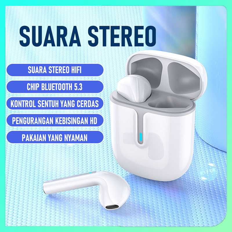 Jual J09 Headset Bluetooth TWS with Mic Smart Touch Control Earphone ...