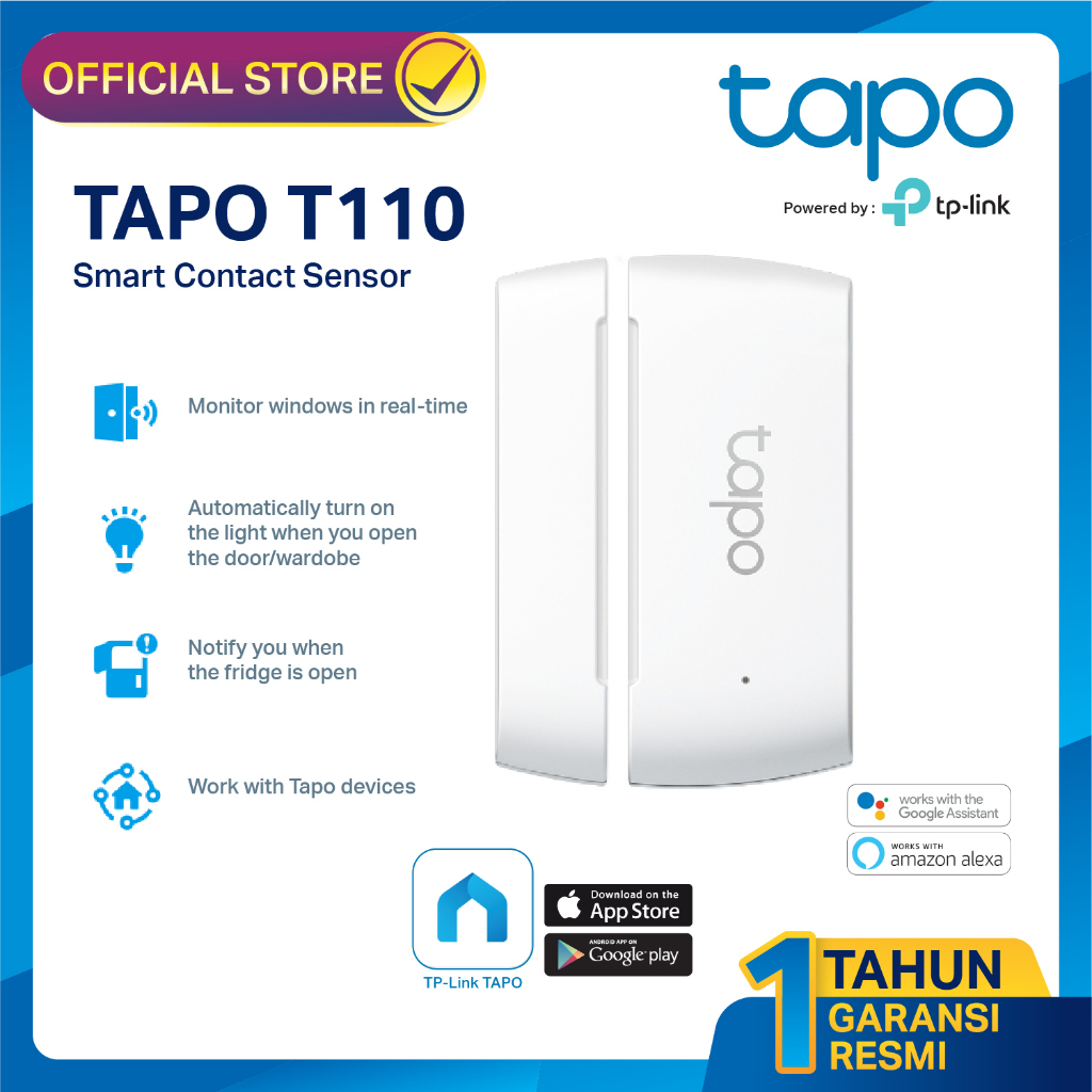 Jual TAPO T110 Smart Battery Contact Sensor Motion Detection Integrated ...