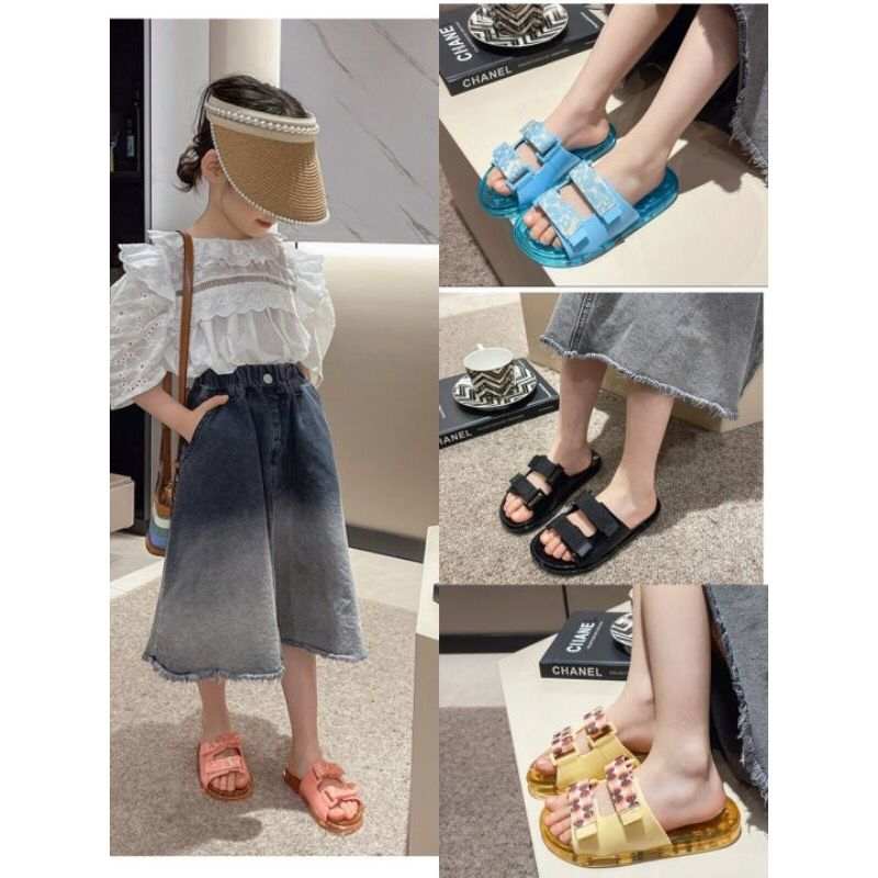 Jual Mini minisha wide brave ( size 24 - 35 ) sandal anak | Shopee ...