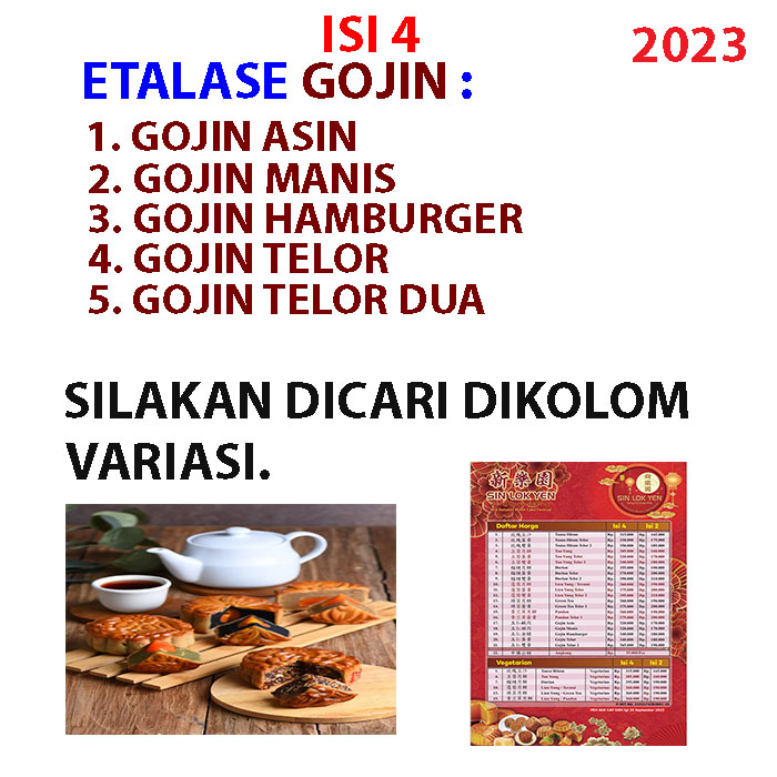 Jual (4) GOJIN KUE BULAN MOONCAKE SIN LOK YEN | Shopee Indonesia