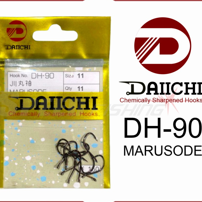 Jual Kail Pancing Daiichi DH90 Marusode Type Kecil lubang hook daichi ...