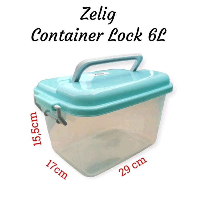 Jual Zelig Container Kontainer Plastik Lock 6 Liter Box Container Kecil ...