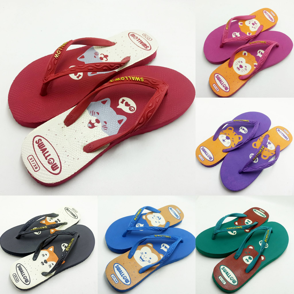 Jual Sandal Jepit Swallow Nice Safari Karakter Motif Beruang Wanita ...