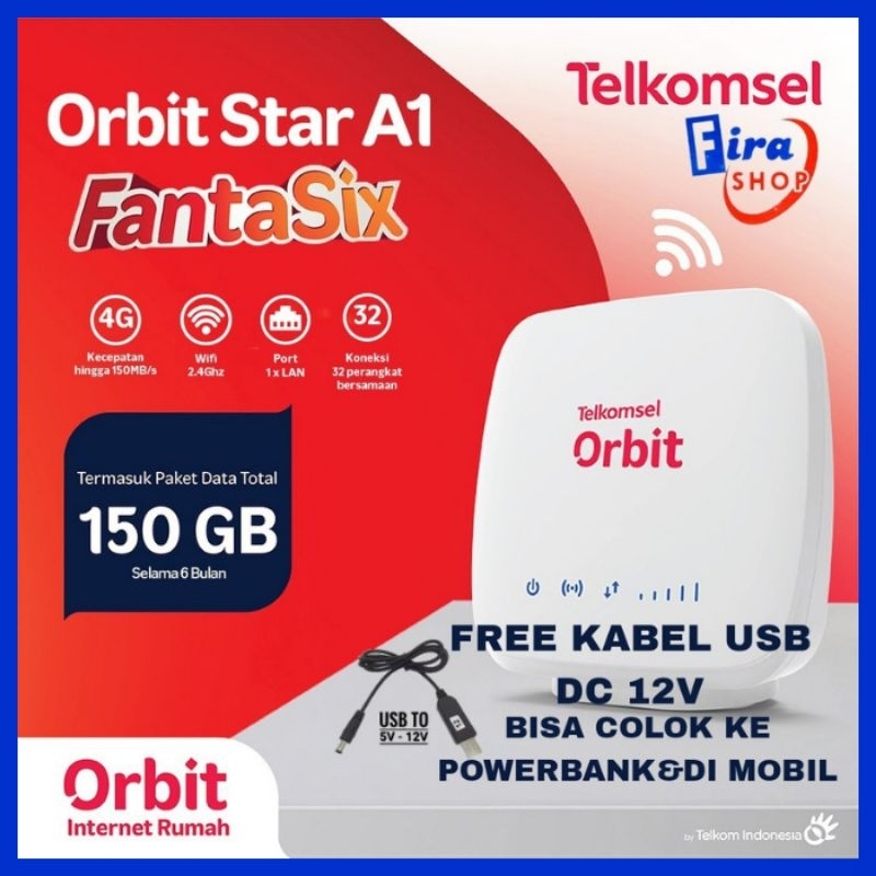 Jual Modem WiFi Telkomsel Orbit Star A1 Modem Wifi 4G Free Kuota ...