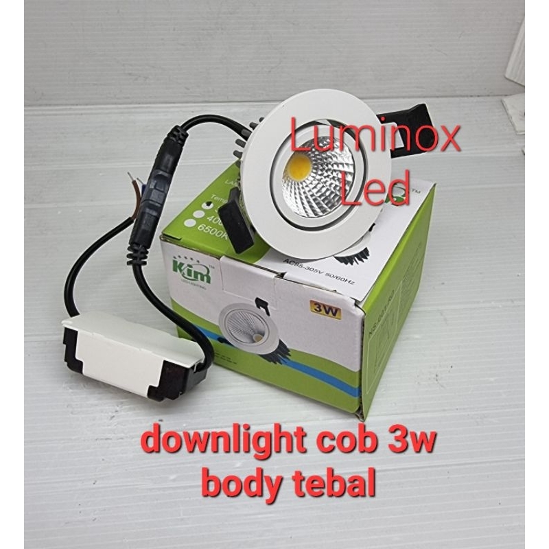Jual downlight cob kim 3watt 3w / spotlight ceiling led kim 3 watt 3 w inbow 220volt | Shopee ...