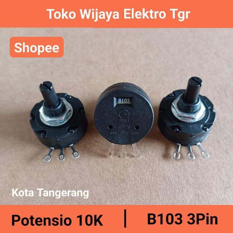 Jual Mesin Las Sparepart | Potensio B103 Potensio 10K Kaki 3 | Shopee ...