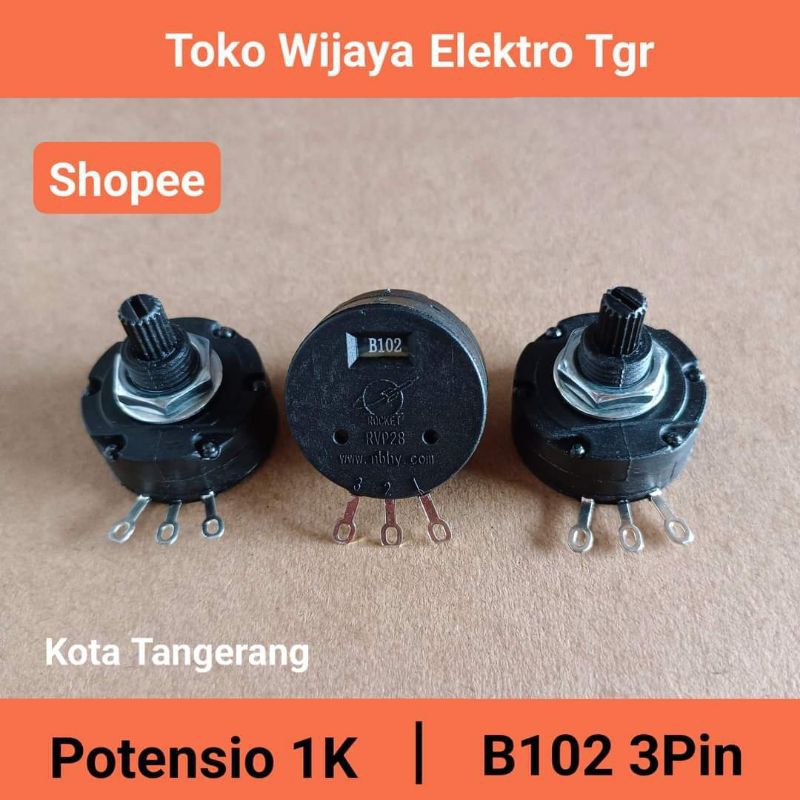 Jual Mesin Las Sparepart | Potensio B102 Potensio 1K Kaki 3 | Shopee ...