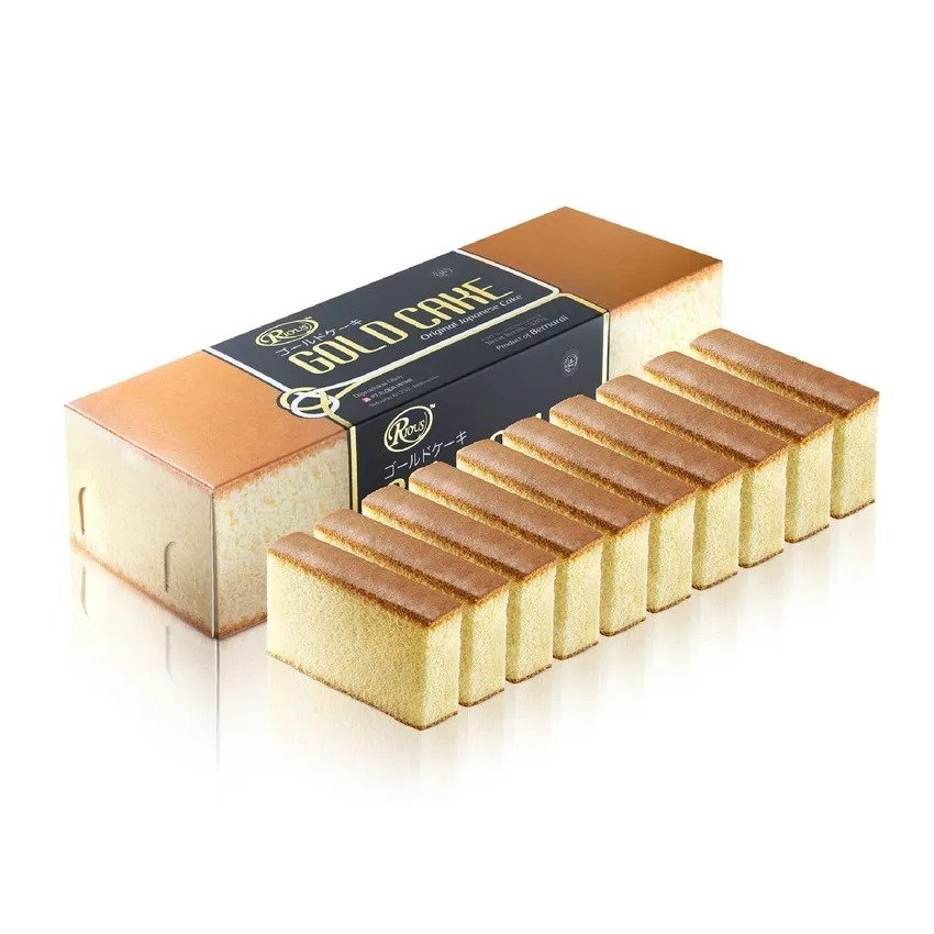 Jual Rious Gold Cake Mini 200gr | Japanese Cake Rious Gold Cake Box ...