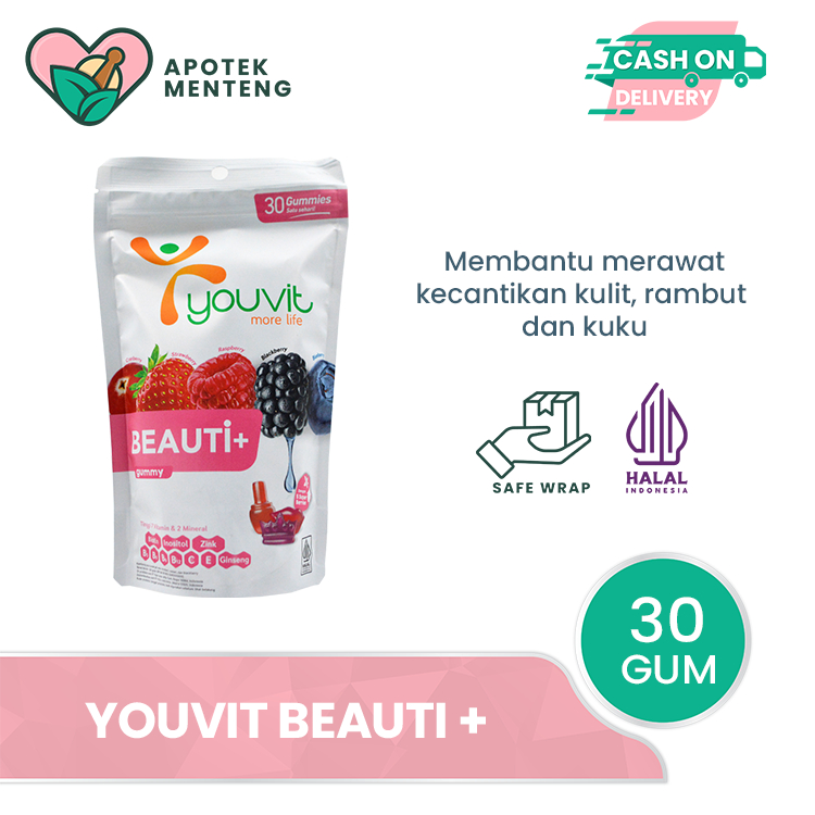 Jual Youvit Beauty+ 30 Gummies - Multivitamin Kesehatan Kulit Kuku dan ...