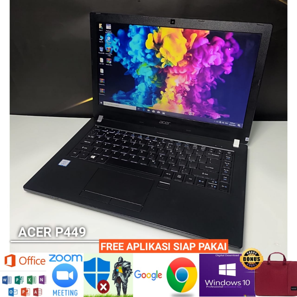 Jual Laptop Acer Travelmate P449 intel core i5 gen 8 Ram 8GB SSD 256 GB UHD GRAFIS Backlight ...