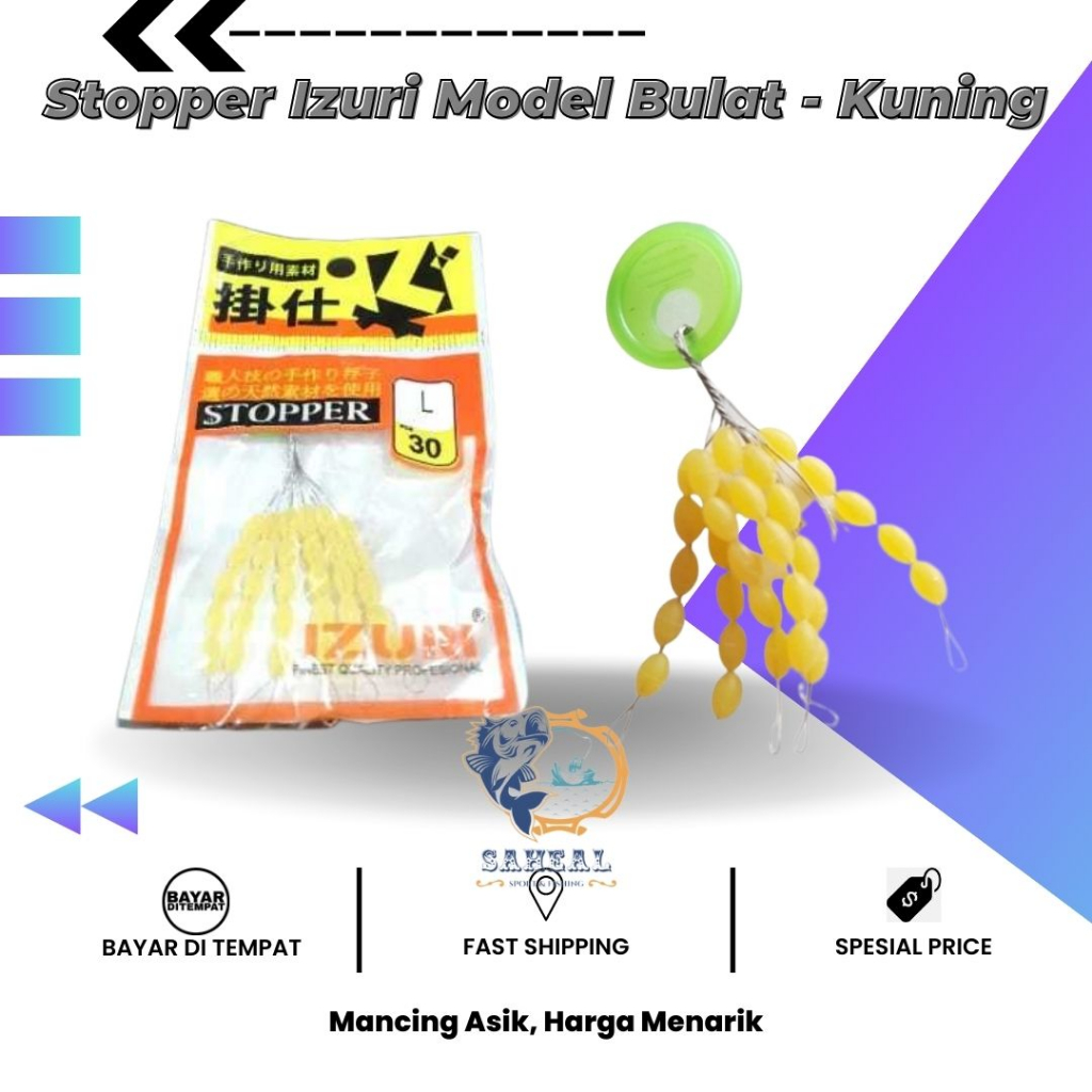 Jual Stopper Pancing Murah 1 Bungkus isi 30 Butir Warna Kuning | Shopee ...