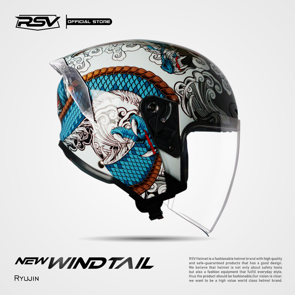 Jual HELM HALF FACE RSV NEW WINDTAIL ALL MOTIF - Unisex RSV Helmets ...