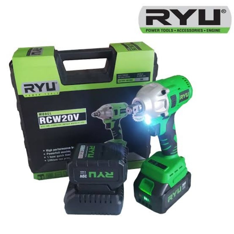 Jual RYU MESIN CORDLESS IMPACT WRENCH BRUSHLESS RCW 20V MESIN BUKA BAUT ...
