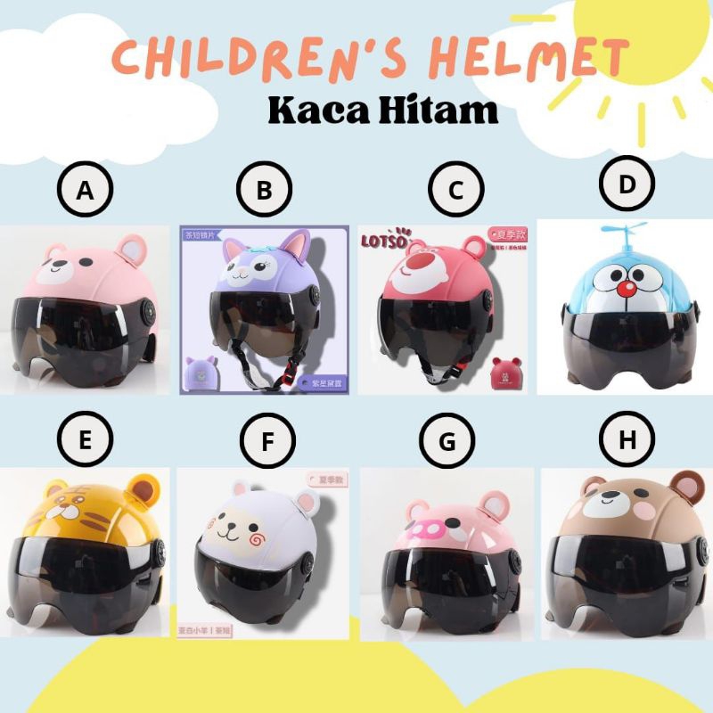 Jual Helm Anak Cute Children's Helmet Dengan Kuping | Shopee Indonesia
