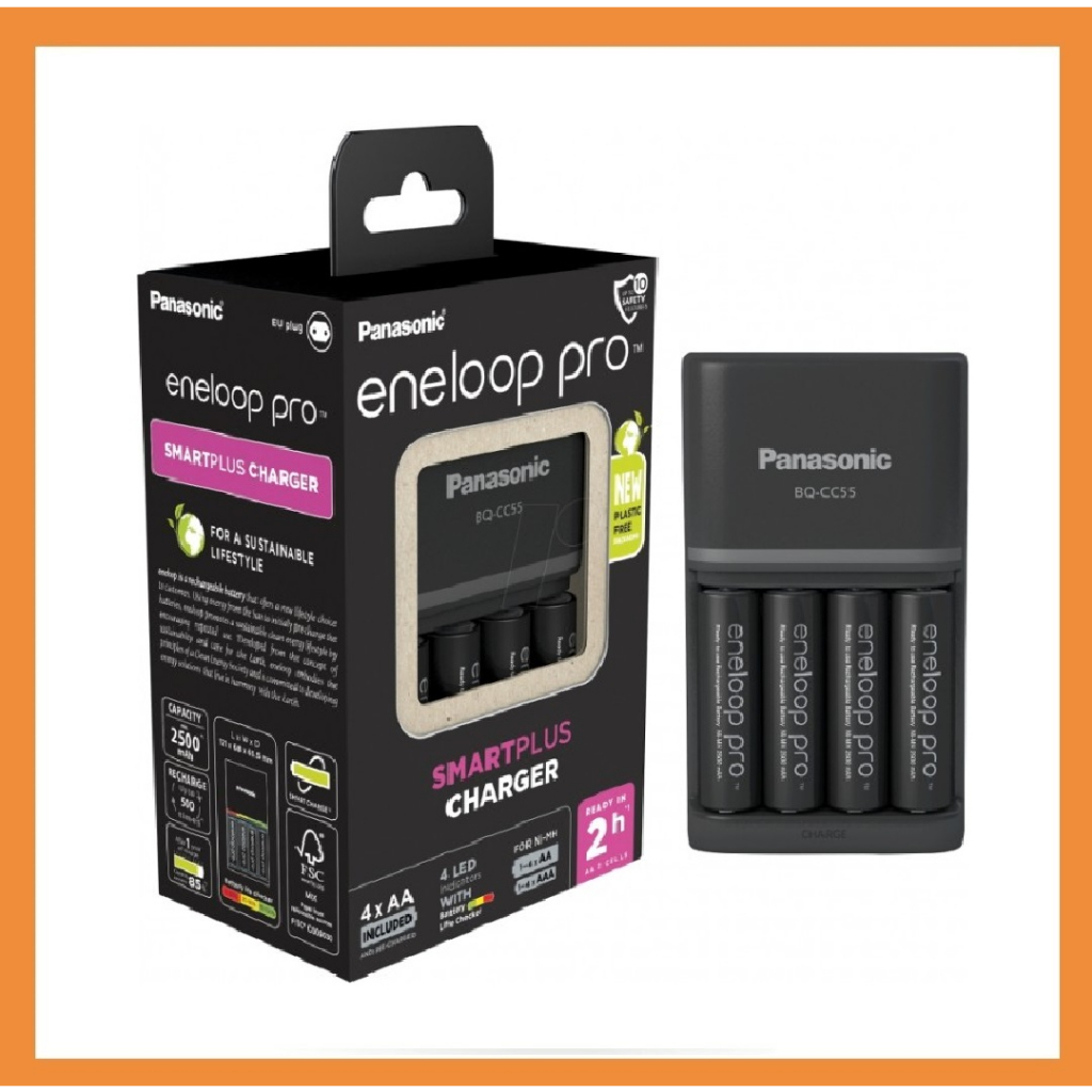 Jual Panasonic Smart & Quick Charger Eneloop Pro 2 hours 4 Battery ...