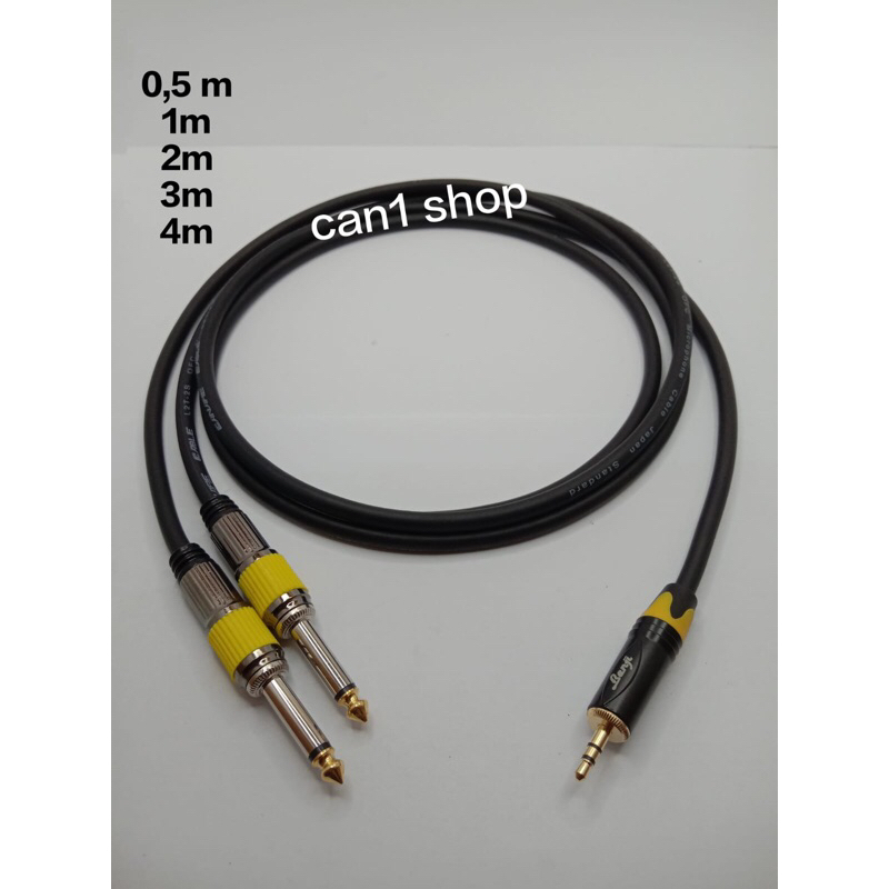 Jual Kabel Mic Audio Jack Mini Stereo092 To 2 Jack Akay Mono072 0,5mt s ...