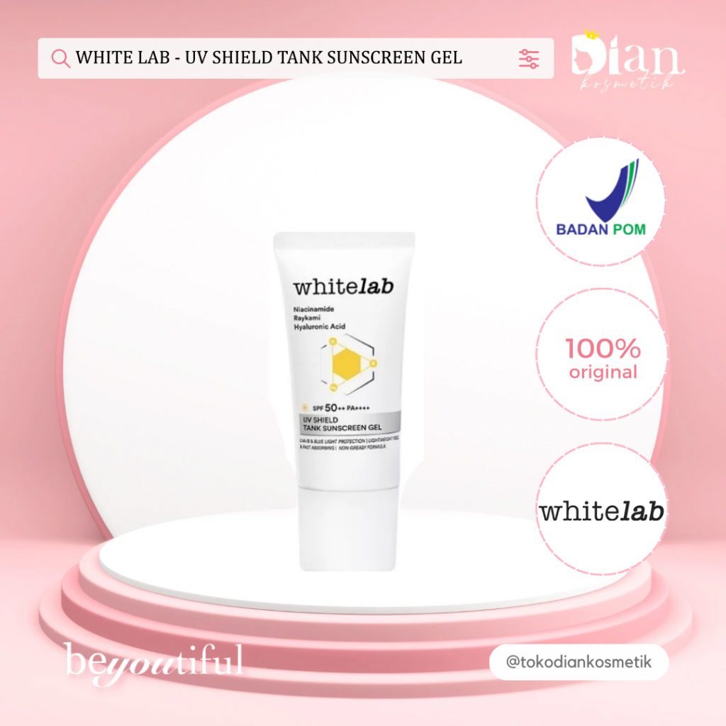 Jual WHITE LAB - UV SHIELD TANK SUNSCREEN GEL | Shopee Indonesia