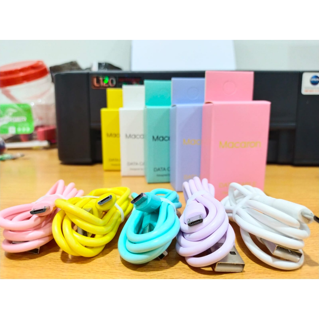 Jual Kabel Data Macaron v8 dan Type C Macaron Data Cable | Shopee Indonesia