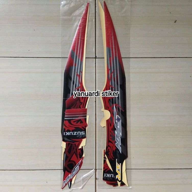 Jual STRIPING STIKER LIST STANDAR MOTOR SPIN 125 SR MERAH TAHUN 2010 ...