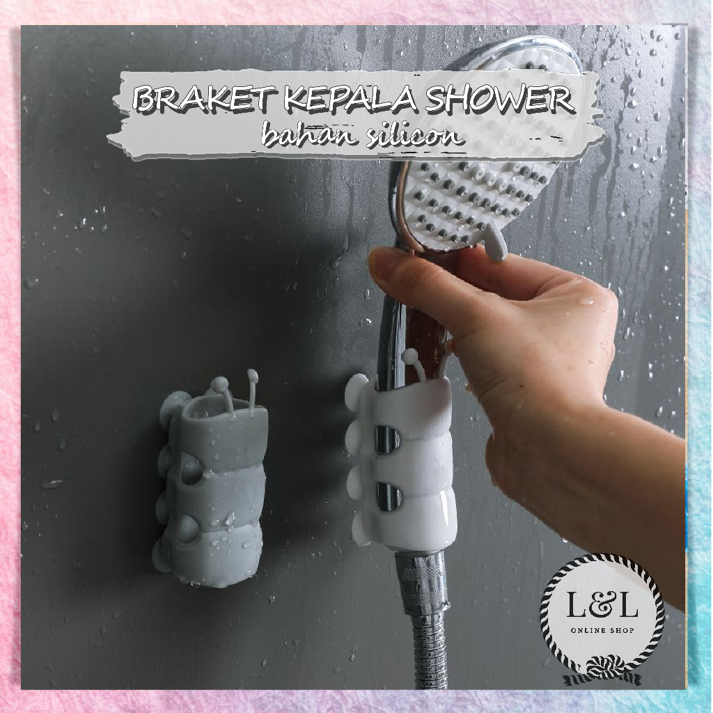 Jual Gantungan Shower Kamar Mandi Silicon Tempel Copot Pasang Hand ...