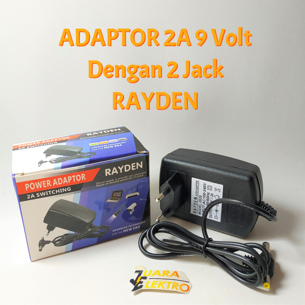 Jual Adaptor 9V 2A Dengan 2 JACK | AC/DC Adaptor Model 0920 Pengubah ...