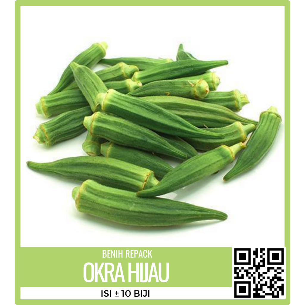 Jual BENIH BIBIT OKRA HIJAU KEMASAN REPACK ISI PULUHAN KEMASAN ZIP LOCK ...
