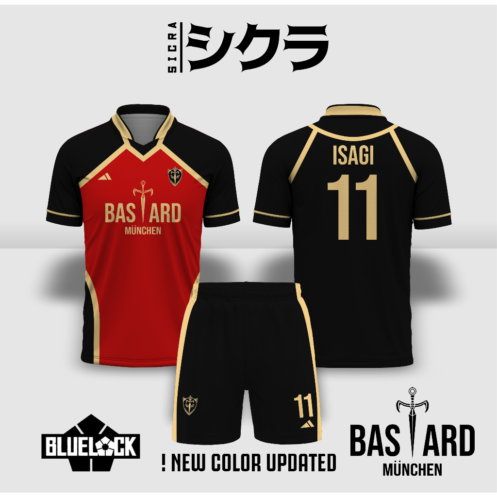 Jual UPDATED ! Jersey Anime Blue Lock Bastard Munchen Cosplay Bola ...