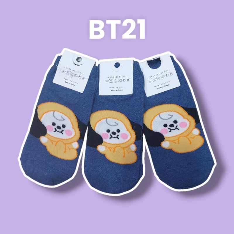 Jual (BTS 2) CHIMMY JIMIN BT21 IMPORT SOCKS (SHORT) | Shopee Indonesia