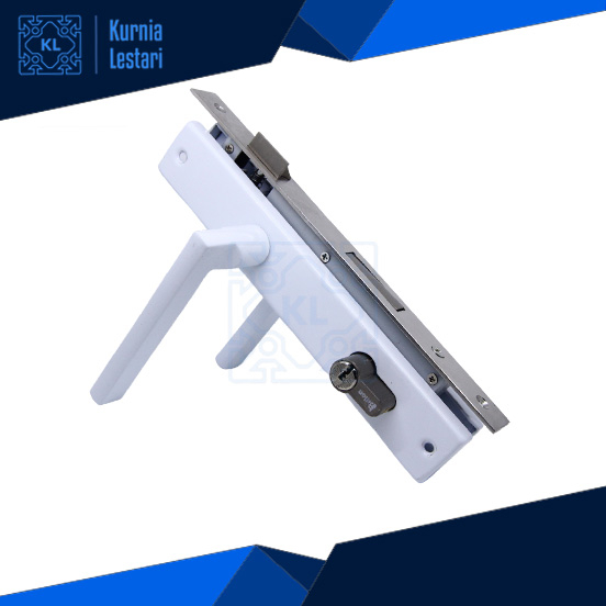 Jual Handle Pintu Set Kunci Aluminium / Lever Set (Handle Model Kotak ...