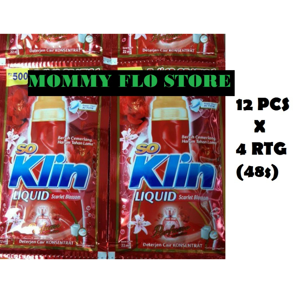 Jual So Klin Liquid Detergent + Anti Bacterial Biru & sCARLET BLOSSOM ...