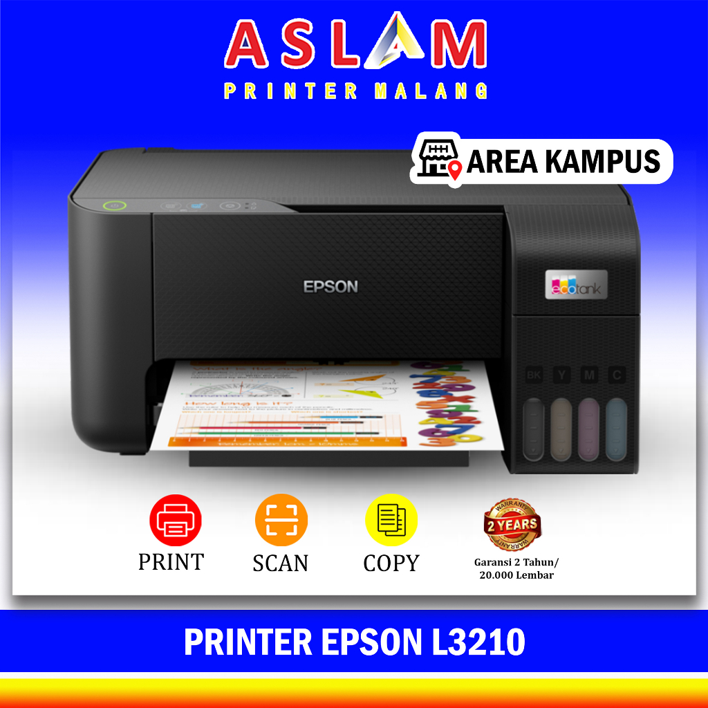 Jual Printer Epson EcoTank L3210 All-in-One (Print - Scan - Copy) Pengganti Epson L3110 | Shopee ...
