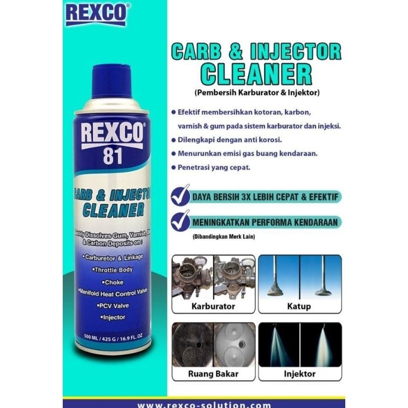 Jual karbu cleaner Rexco 81 Carb & Ijektor Cleaner pembersih karbu ...