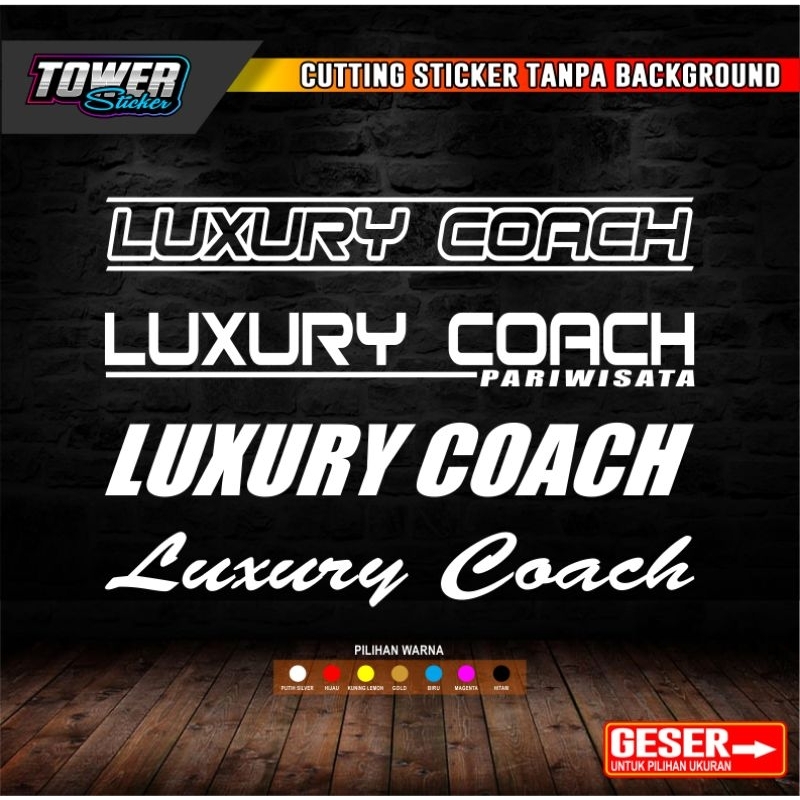 Jual Sticker cutting LUXURY COACH stiker bus bis kaca | Shopee Indonesia