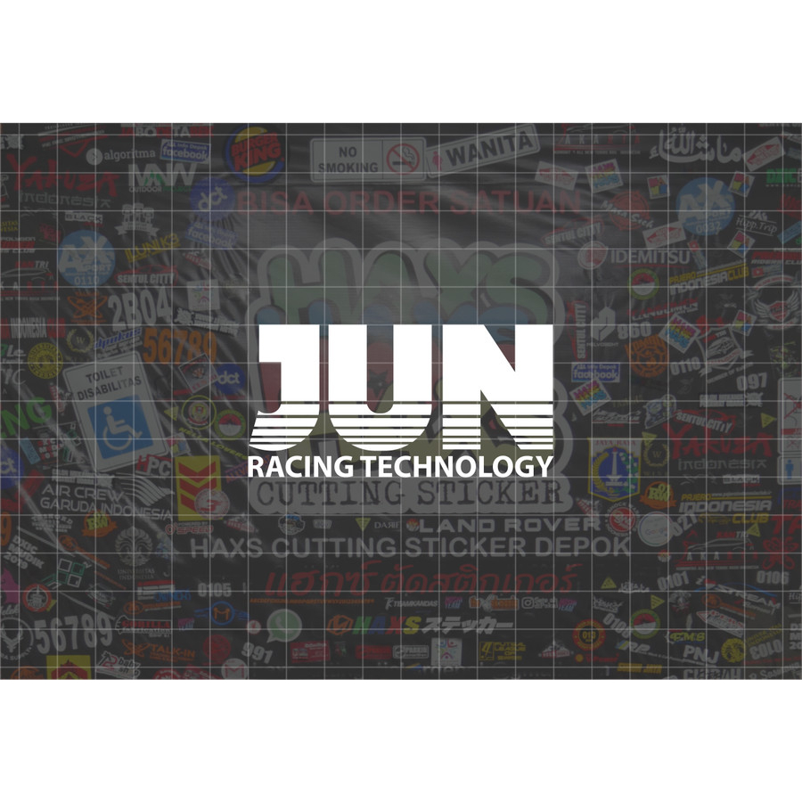 Jual Cutting Sticker Jun Racing Technology Ukuran 8x4 Untuk Mobil | Shopee Indonesia