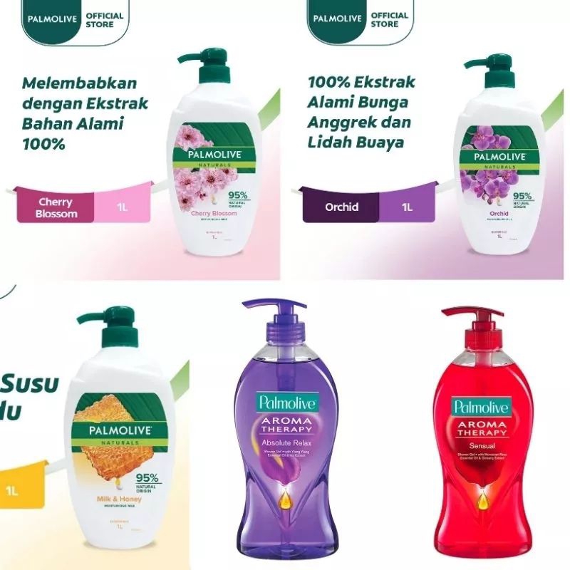 Jual Palmolive natural shower gel 1l - sabun mandi | Shopee Indonesia
