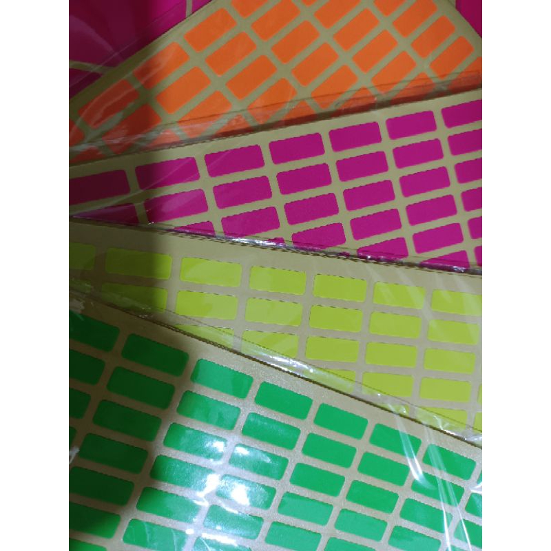 Jual Stiker / fluoresent sticker pesegi / kotak label 5 llembar - 5 ...