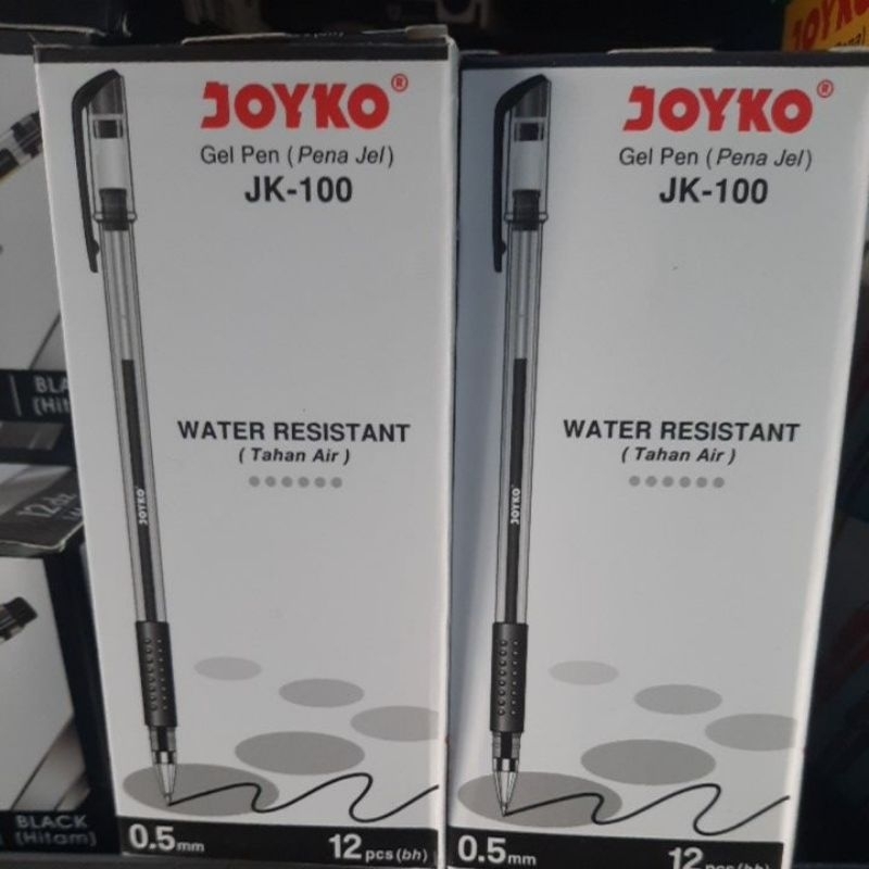 Jual Pena pulpen jel gel joyko Jk-100 tahan air harga perlusin 0,5mm | Shopee Indonesia