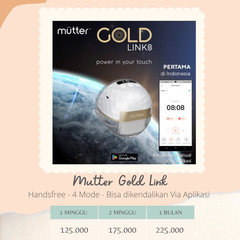 Jual Sewa Mutter Gold Links / Mutter Rose Gold Link handsfree ...