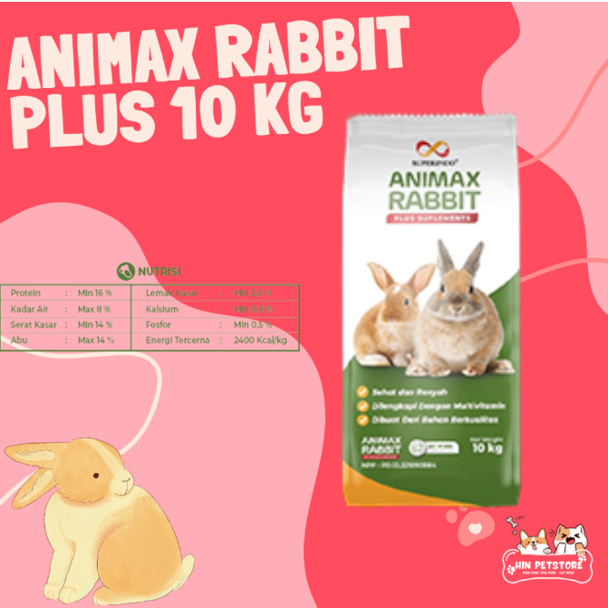 Jual Makanan Kelinci - Animax Rabbit Plus 10kg [SAME DAY] | Shopee ...