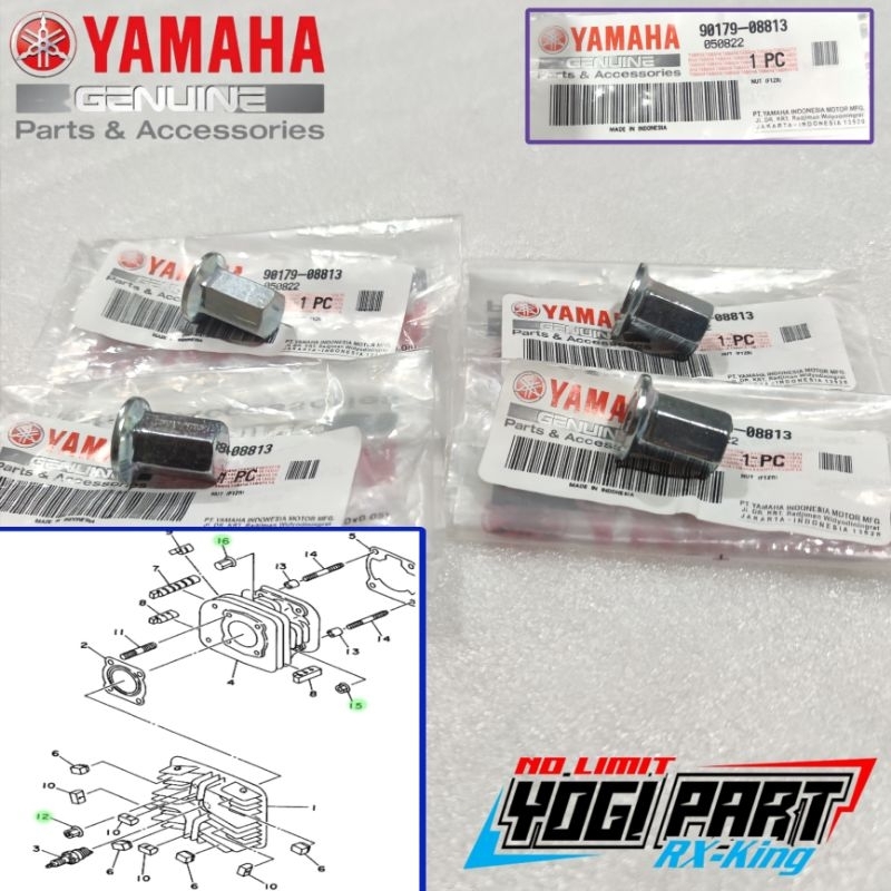 Jual MUR HEAD CILINDER BLOK F1ZR FORCE PNP RXKING JUPITER VEGA TIGER ...