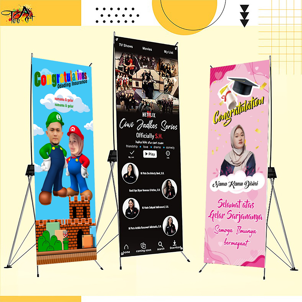 Jual X BANNER 60X160cm, WISUDA, WEDDING, ULTAH, DAGANGAN, DLL - FREE ...